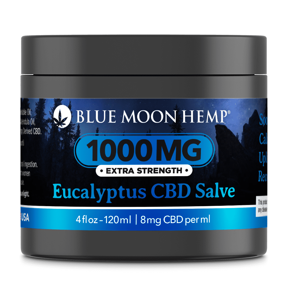 Blue Moon Hemp CBD Extra Strength 4oz/1000mg Eucalyptus Salves ...